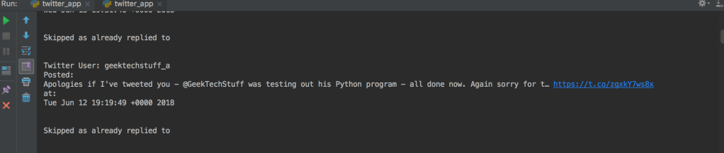 Twitter Auto Reply To Tweets V3 (Python) – GeekTechStuff