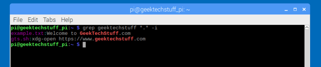 Searching Through Files With Grep (Raspberry Pi) – GeekTechStuff