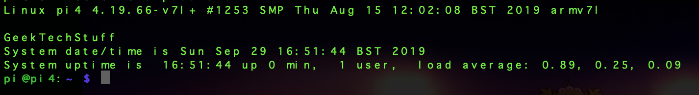 SSH Banner Text (Raspbian) – GeekTechStuff