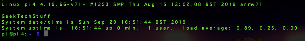 SSH Banner Text (Raspbian) – GeekTechStuff