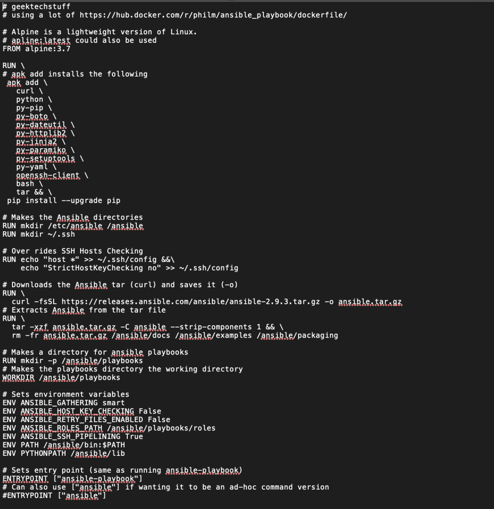 Ansible In A Docker Container – GeekTechStuff