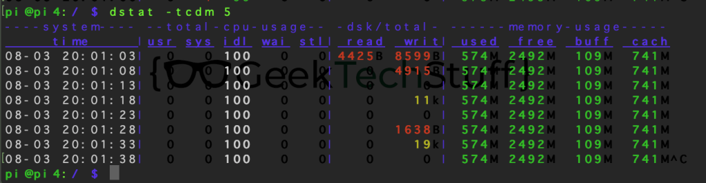 dstat – Viewing Linux Under The Hood (Linux) – GeekTechStuff