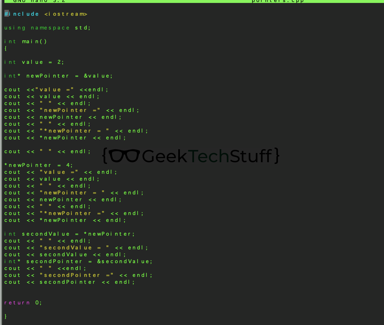 Learning C++: The Basics Of Pointers – GeekTechStuff